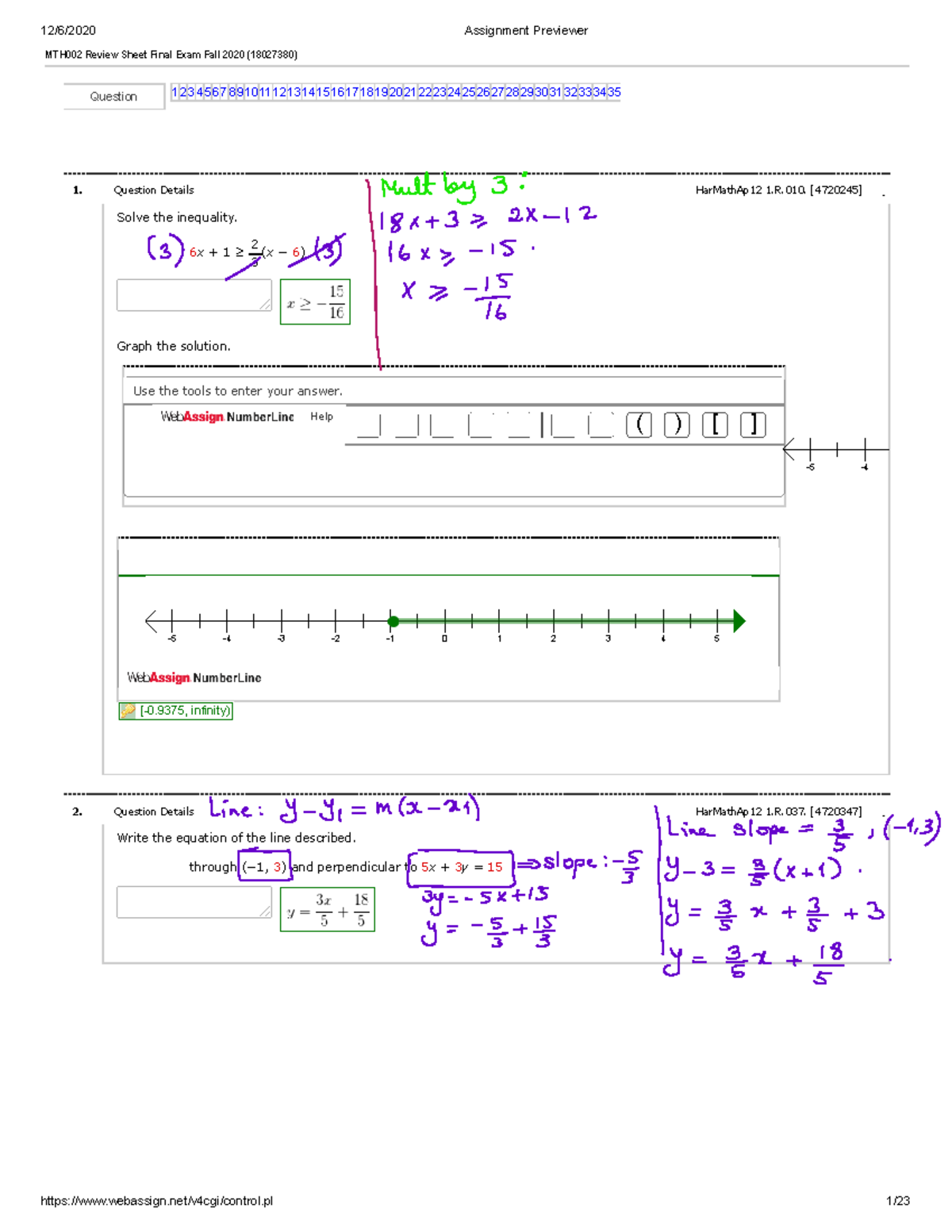 MTH 002 final exam practice - Question MTH 002 Review Sheet Final Exam ...