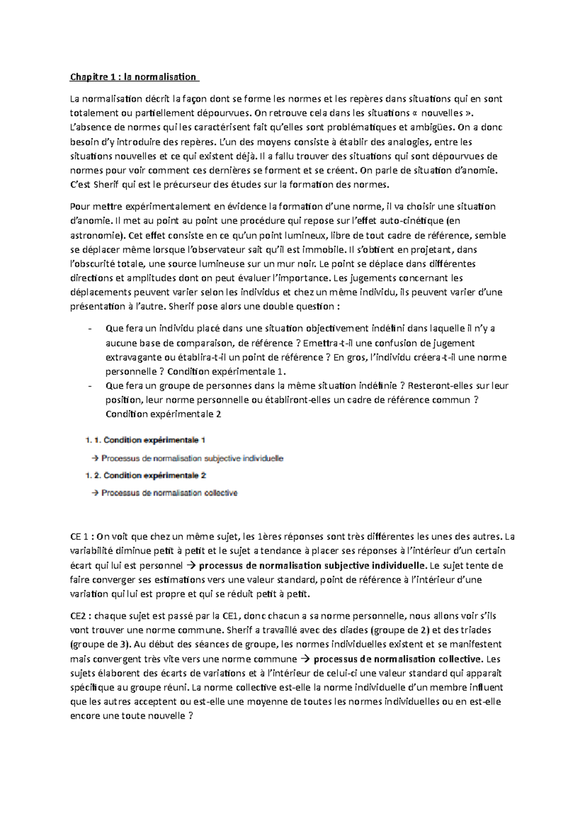 Chapitre 1 la normalisation - Chapitre 1 : la normalisation La ...