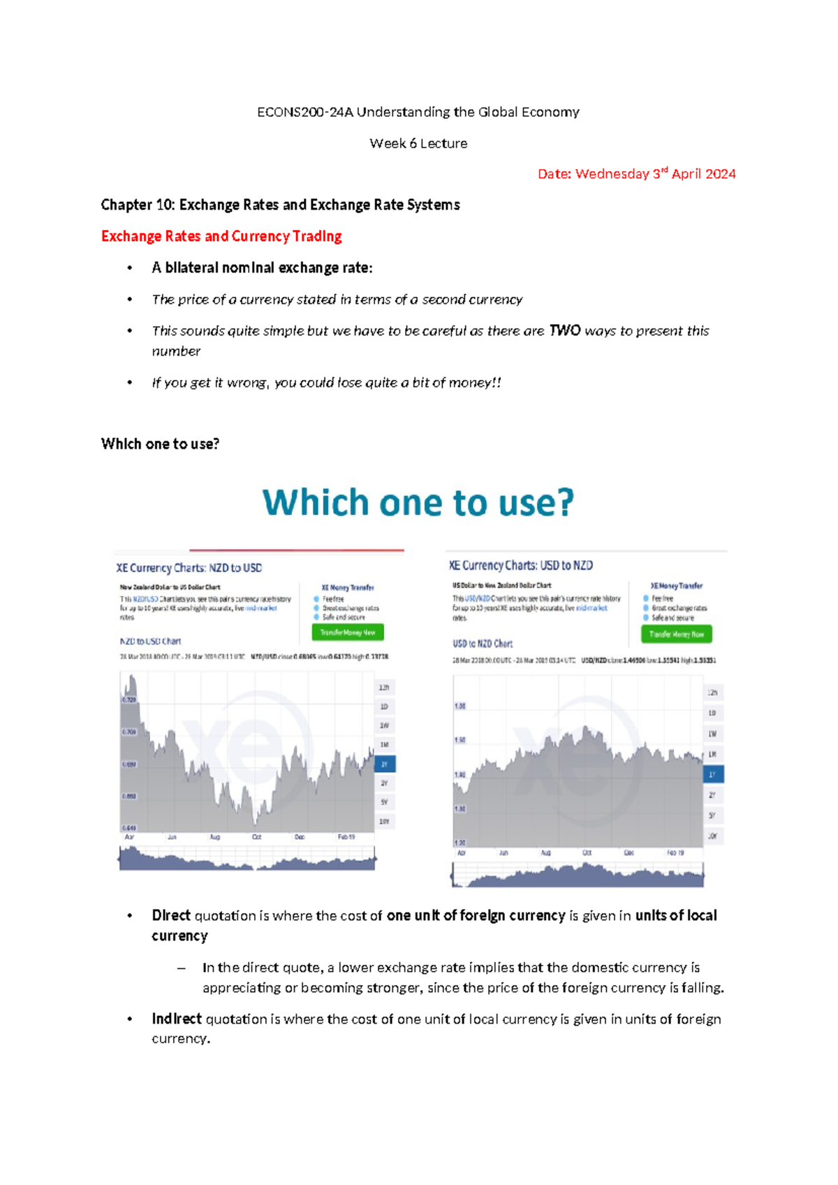 ECONS200 Week 6 Lecture - ECONS200-24A Understanding the Global Economy ...