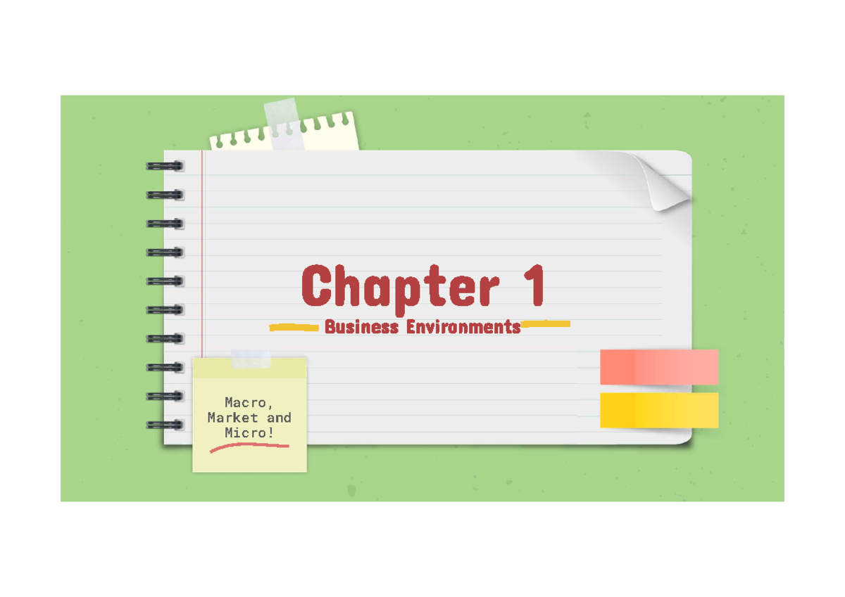 Chapter 1 Gr 12 2024 - Chapter 1 Business Environments Macro, Market ...
