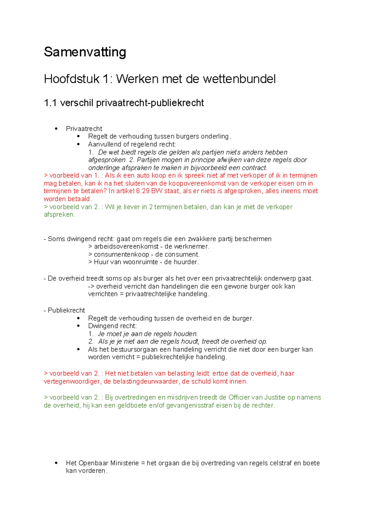 Juridische vaardigheden hoofdstuk 1 - Samenvatting Hoofdstuk 1: Werken ...