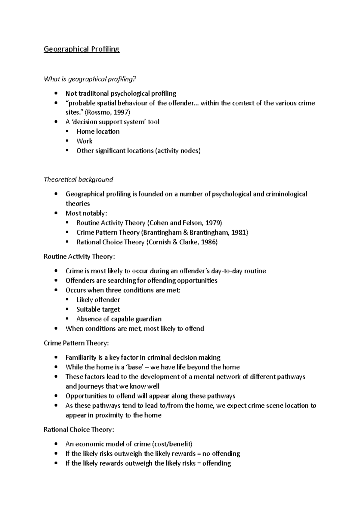 Geographical Profiling - Geographical Profiling What is geographical ...