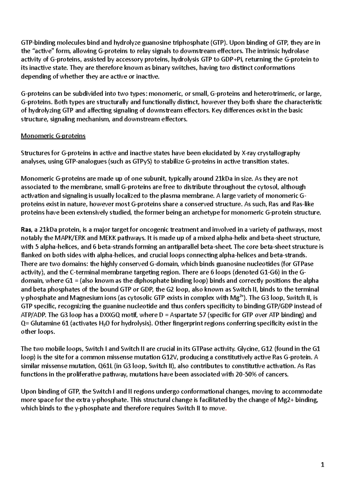 Sample/practice exam 2018, answers - GTP-binding molecules bind and ...
