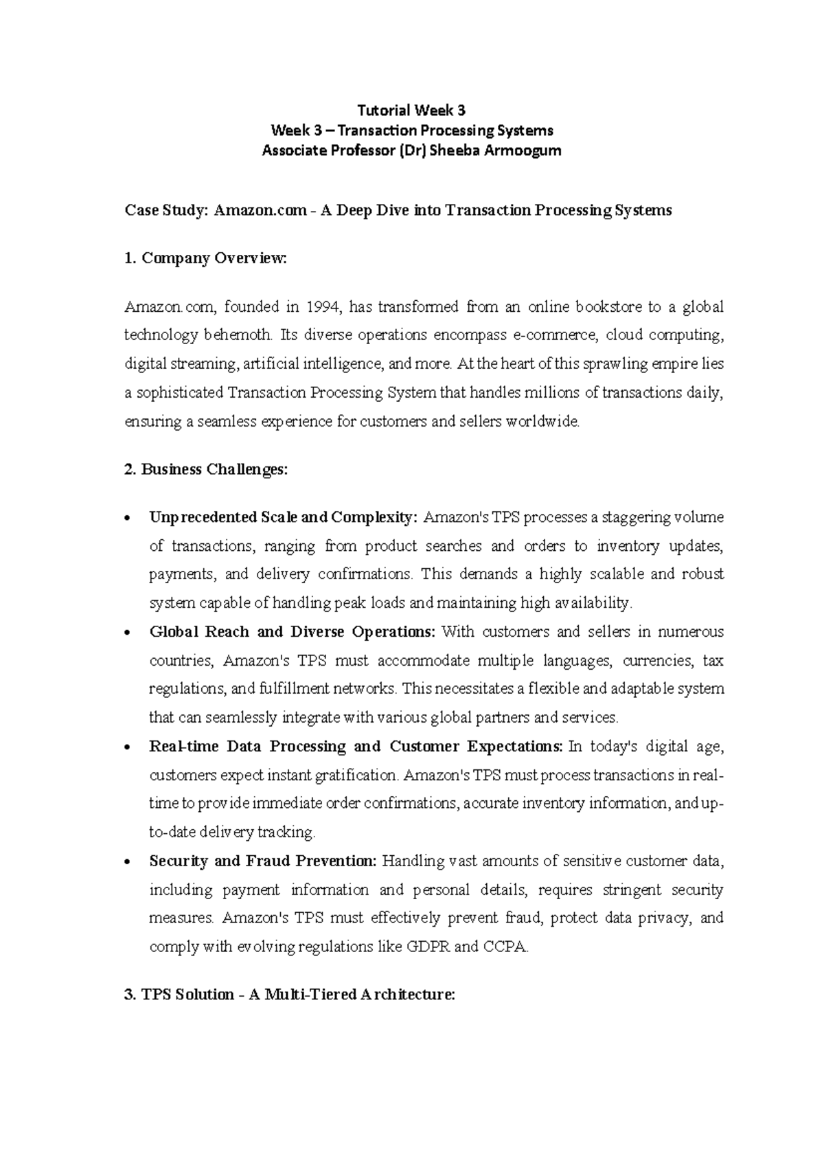 Tutorial Week 3 - CSE3200 - Tutorial Week 3 Week 3 – Transac2on ...