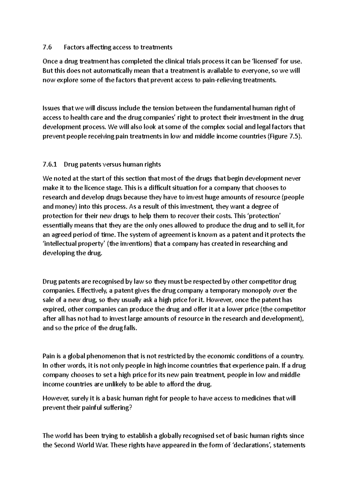 Topic 3 - section 7 - 7.6., 7 - 7 Factors affecting access to ...