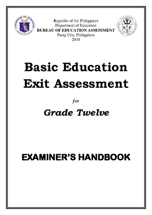 Nat practice test answer sheet - ANSWER FOR EXAMINEE'S DESCRIPTIVE ...