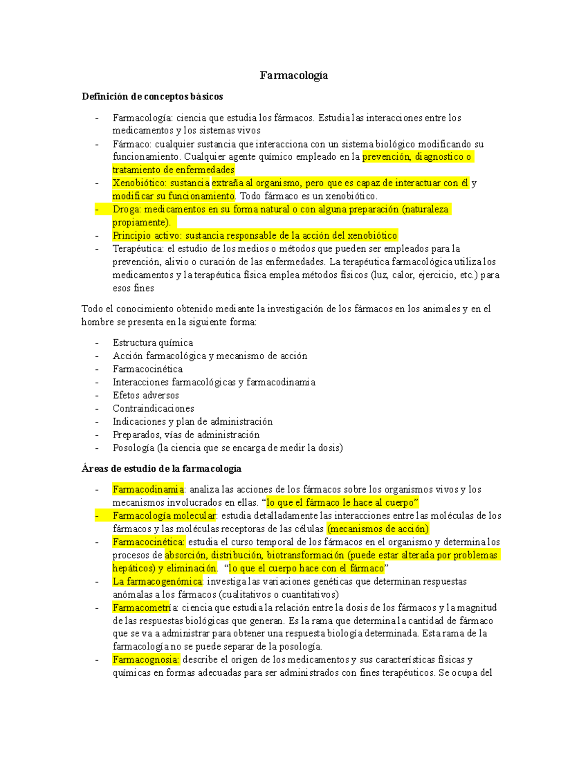 Farmaco, definiciones - Farmacología Definición de conceptos básicos ...