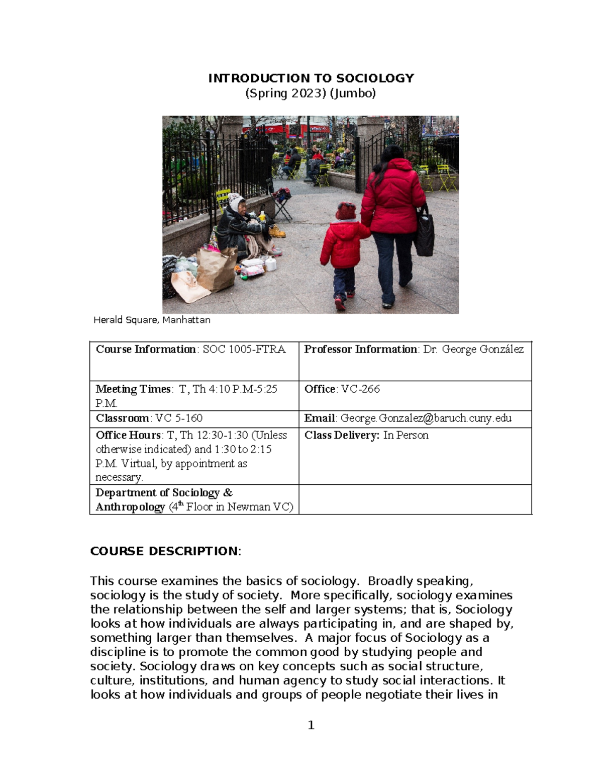 Introduction Sociology SP23 ggonzalez Final B - INTRODUCTION TO ...