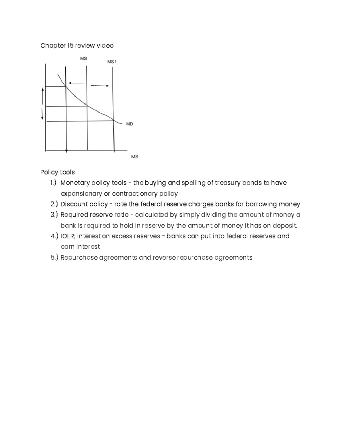 Chapter 15 video review - Chapter 15 review video Policy tools 1 ...