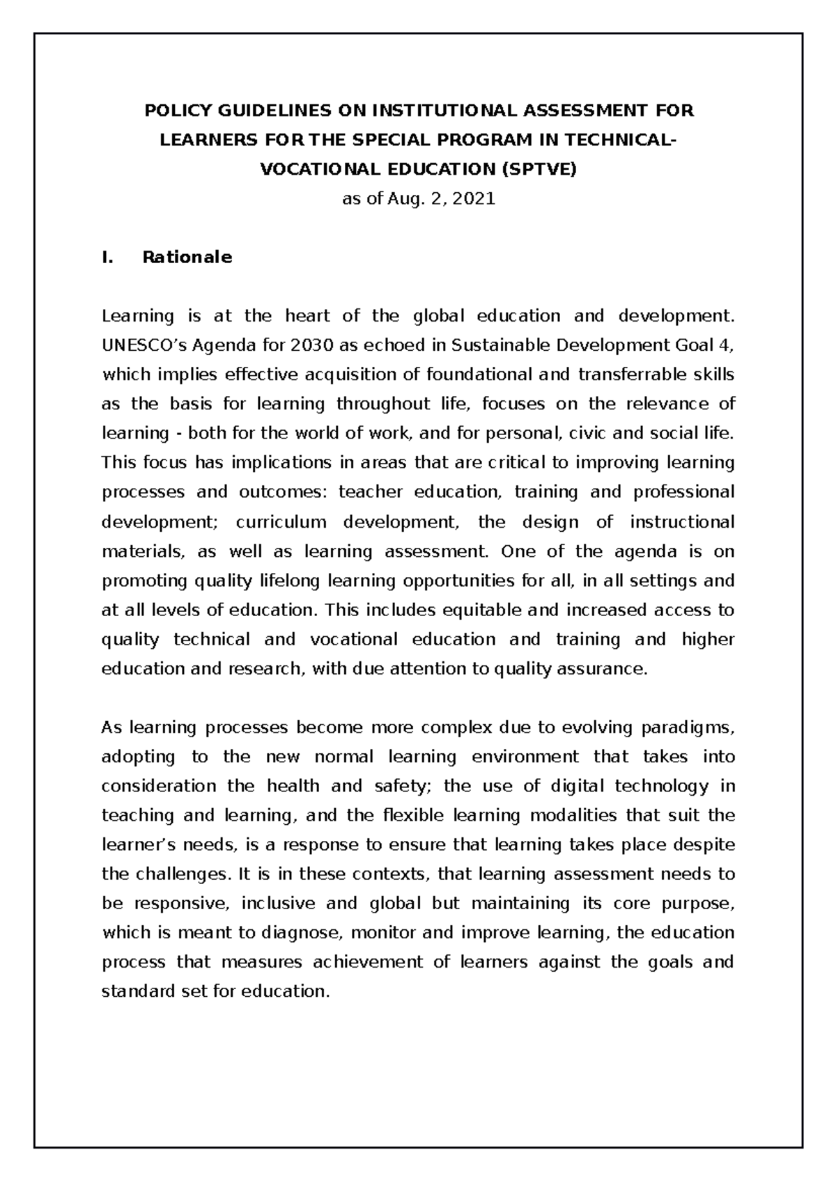 Draft Policy Guidelines Working Doc 1 - POLICY GUIDELINES ON ...