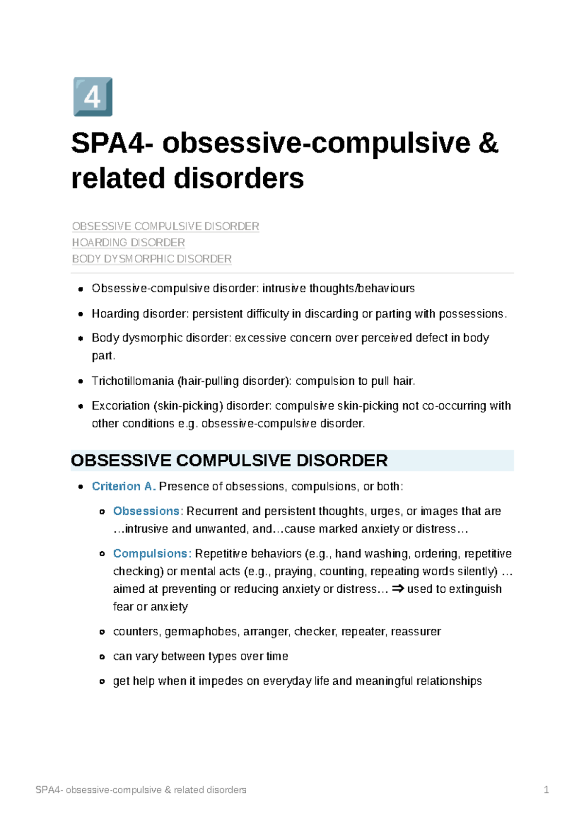 SPA4- obsessive-compulsive related disorders - ³ SPA4- obsessive ...