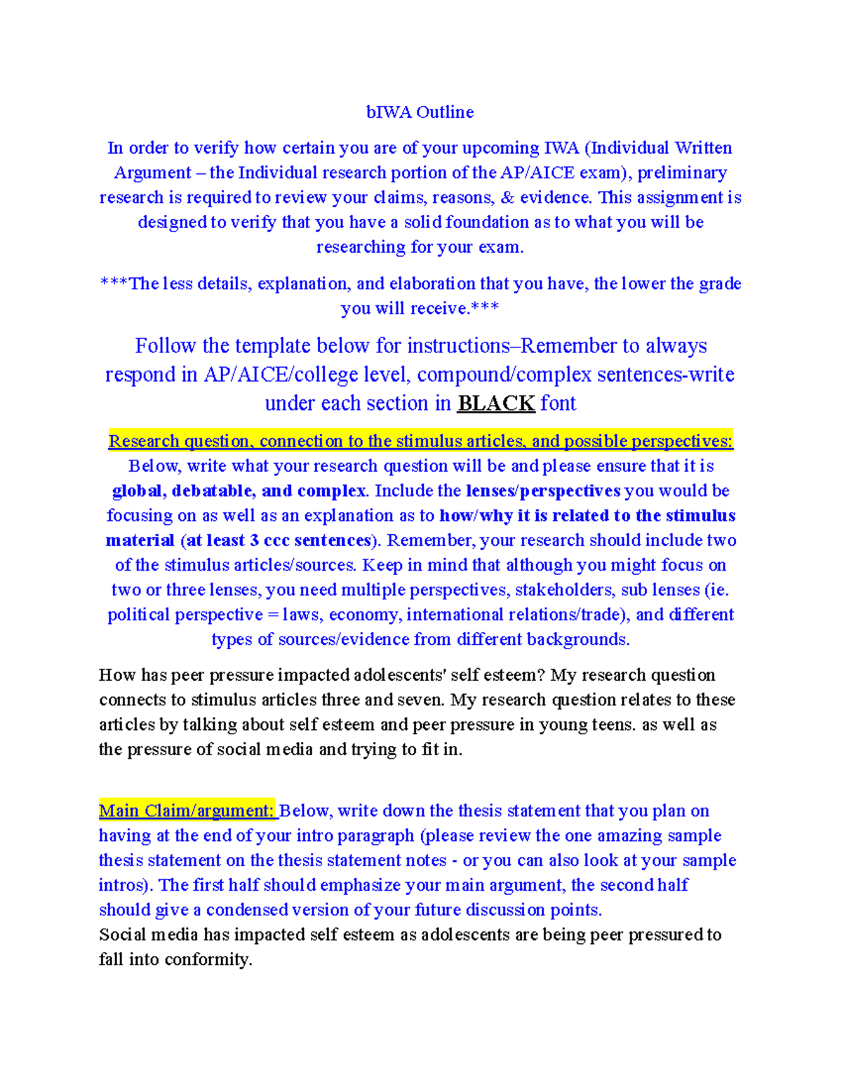 Copy of Jayleen Perez IWA Outline - bIWA Outline In order to verify how ...