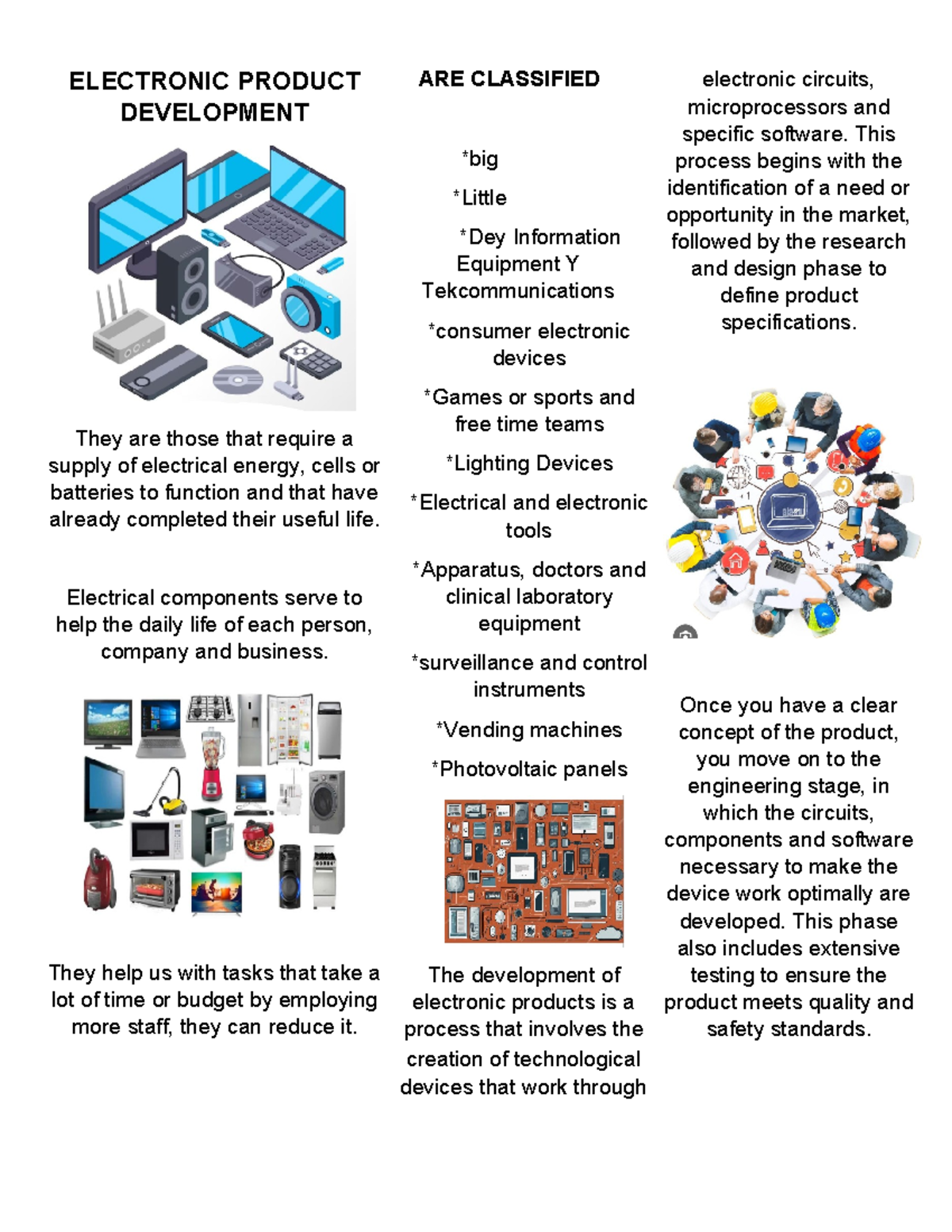 Electronic Product Development brandon montero - ELECTRONIC PRODUCT DEVELOPMENT They are those ...