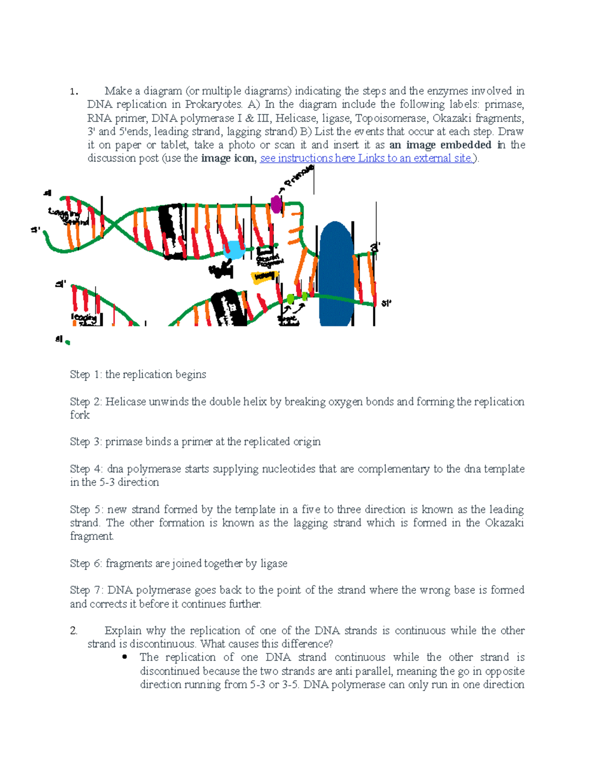 Forum 4 - Make a diagram (or multiple diagrams) indicating the steps ...
