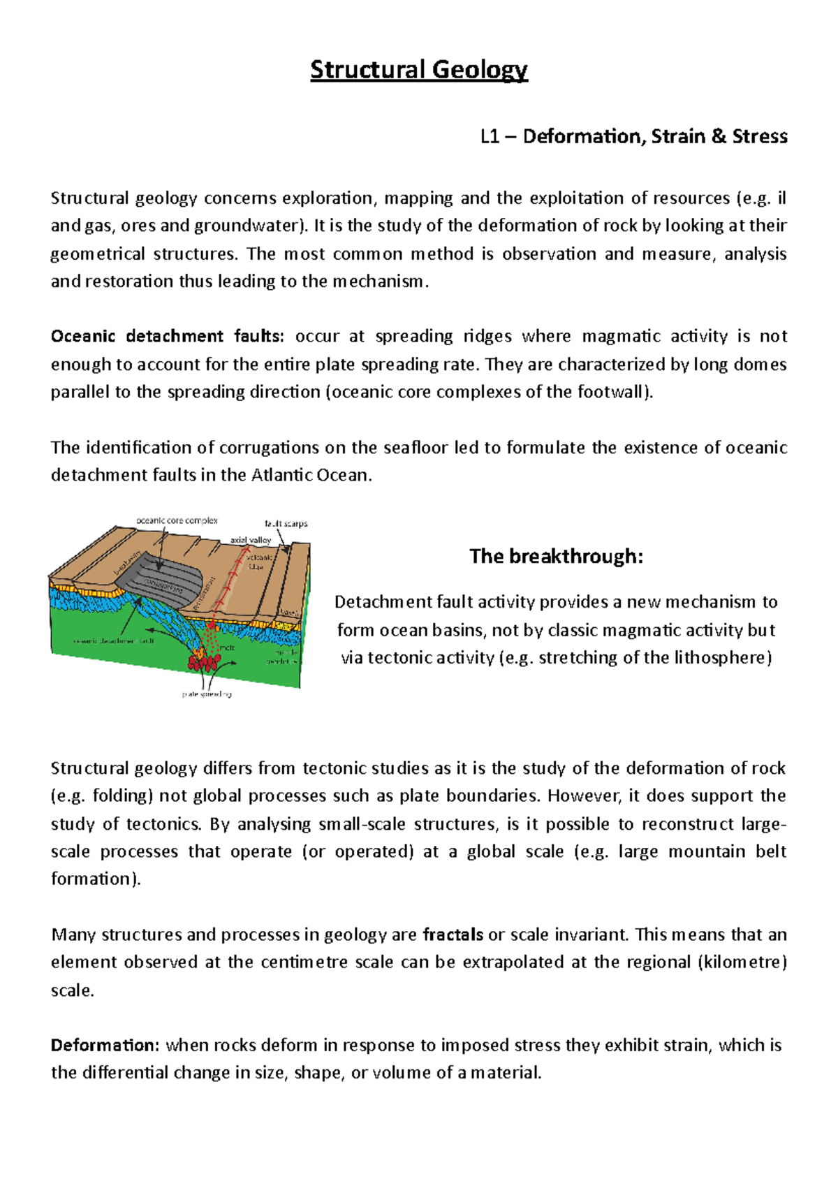 N1 - Intro to Structural Geology - Structural Geology L1 – Deformation ...