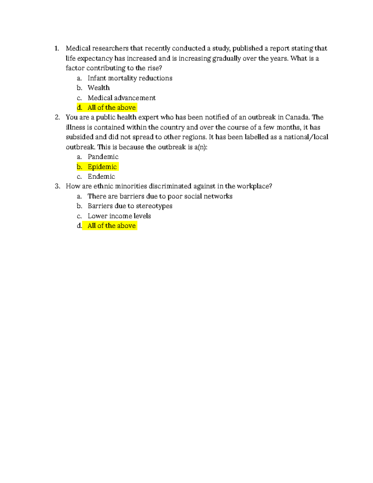 Mini assignment #2 - We have to create 3 application-based questions ...