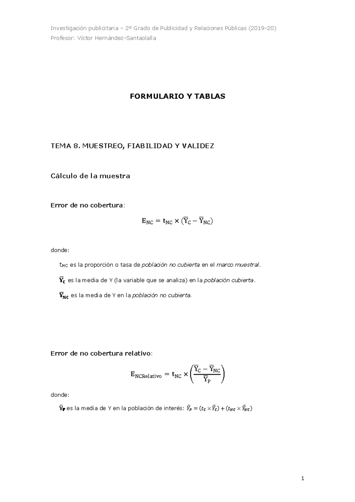 Formulario y tablas_Investigación Publicitaria. - Warning: TT: undefined function: 32 Profesor ...