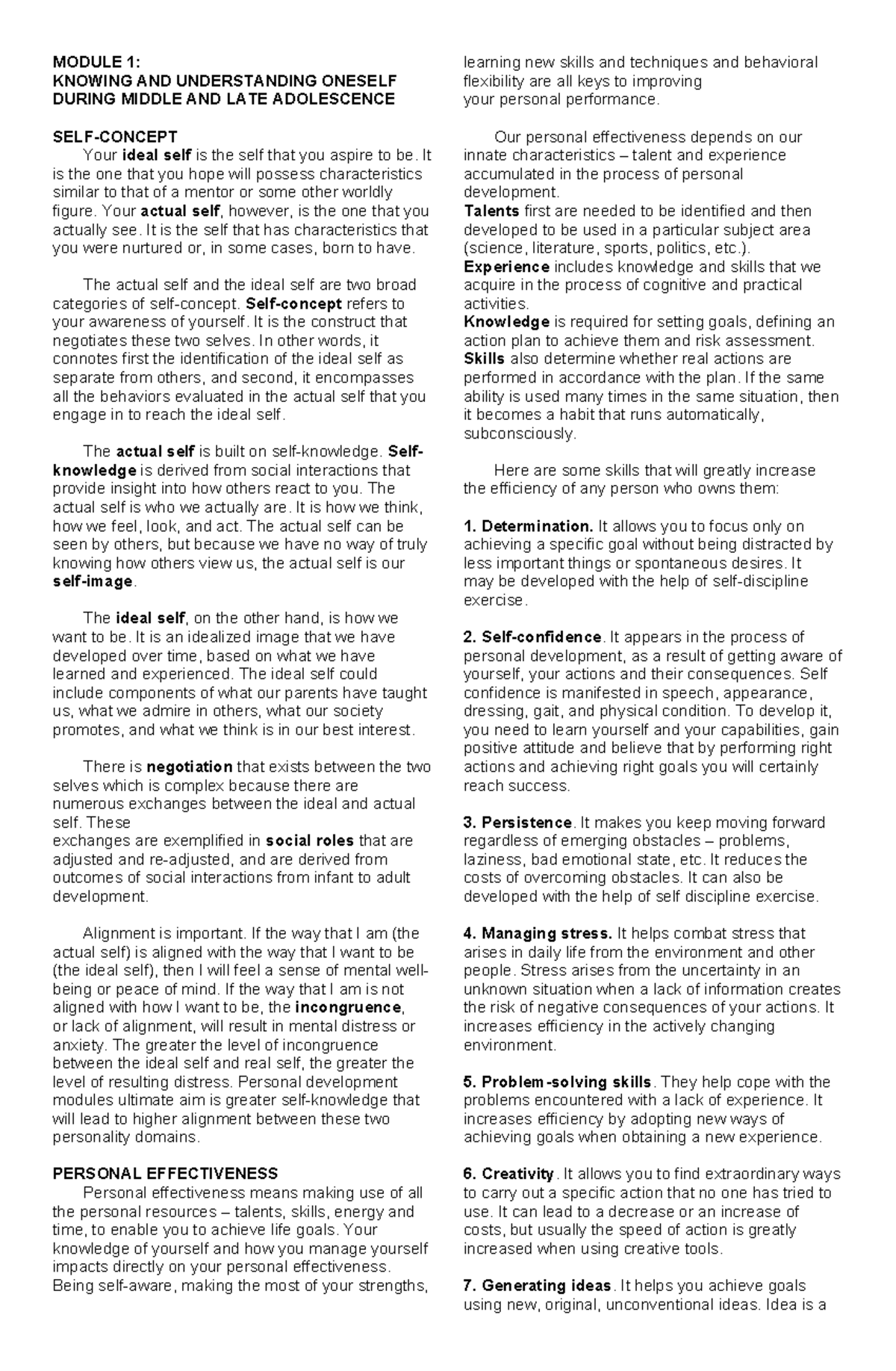 Scribd - Can I get a file - MODULE 1: KNOWING AND UNDERSTANDING ONESELF ...