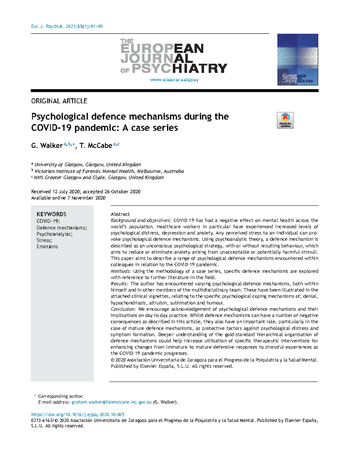 Article - Eur. J. Psychiat. 2021;35(1):41- elsevier/ejpsy ORIGINAL ...