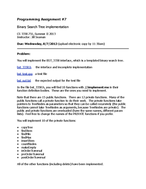 Assignment 4 - CS 3358 - Programming Assignment Recursion practice CS 3358, Summer II 2013 - Studocu