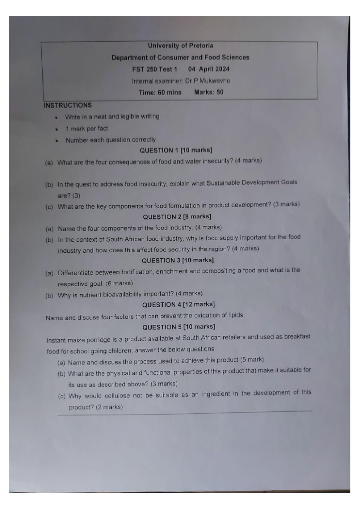 FST 250 ST 1 - FST 250 ST 1 2024 - FST 250 - Studocu