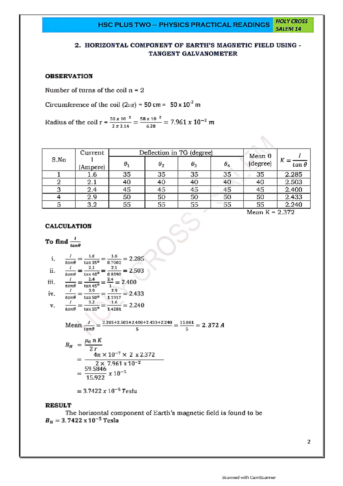 +2 physics practical readings 2019-2020-1 - Basic Electrical and ...