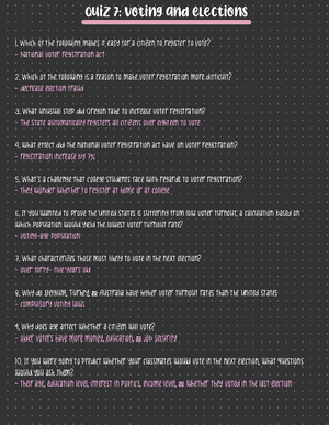 Quiz 9- Political Parties - Political parties Quiz 9 Political parties ...