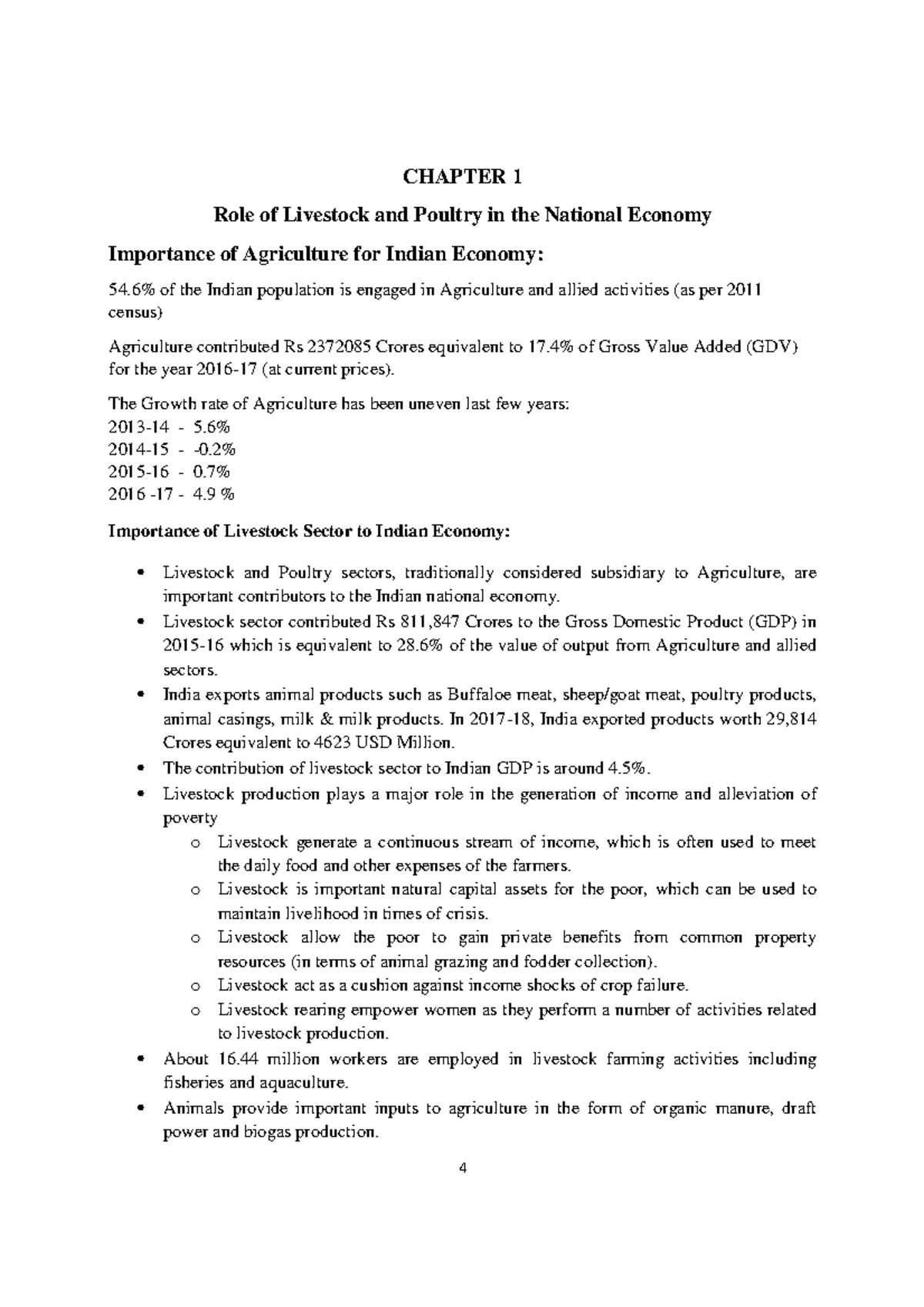 Chapter 1 Role of Livestock and Poultry in the National - CHAPTER 1 ...