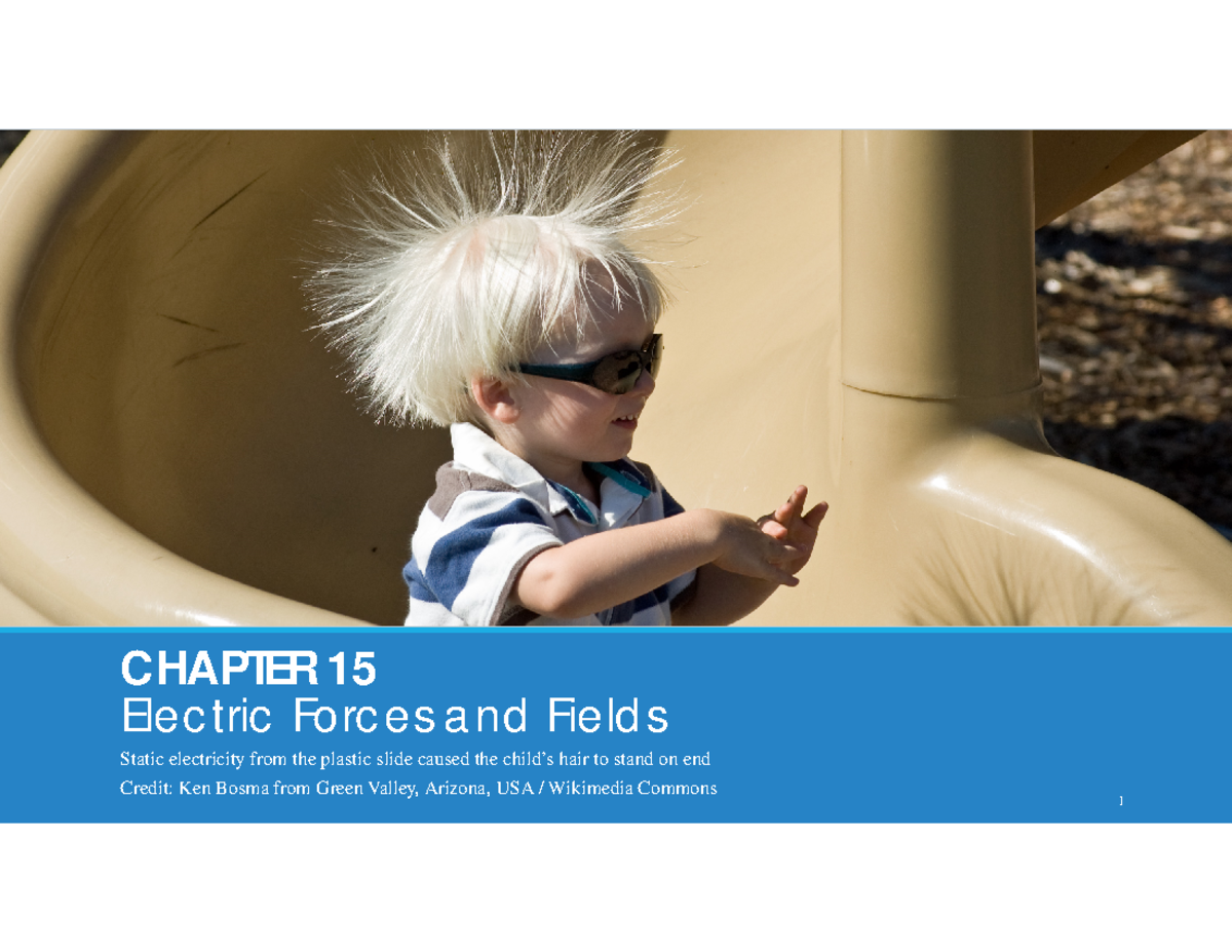 1- Chapter 15 PHYS 121 Electric Forces and Fields - C HAPTER 15 Ele c ...