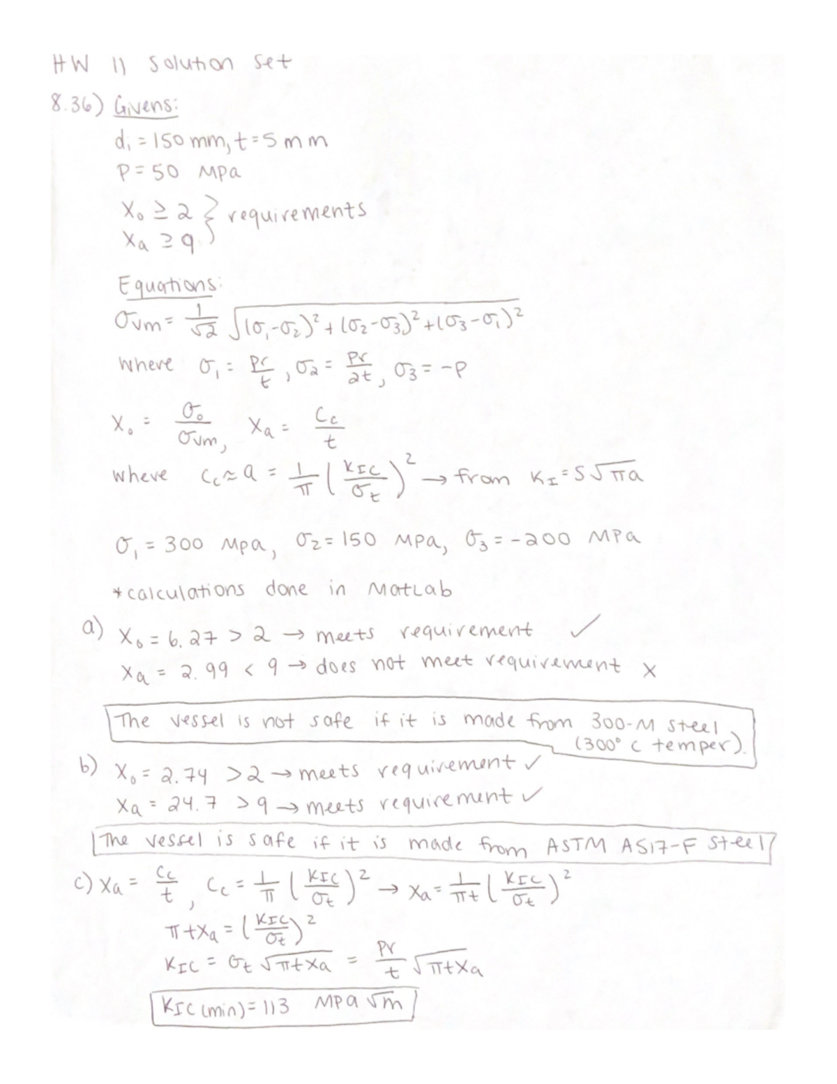 Homework 11 example for studying - d = 150e-3; t = 5e-3; %m p = 20e6 ...