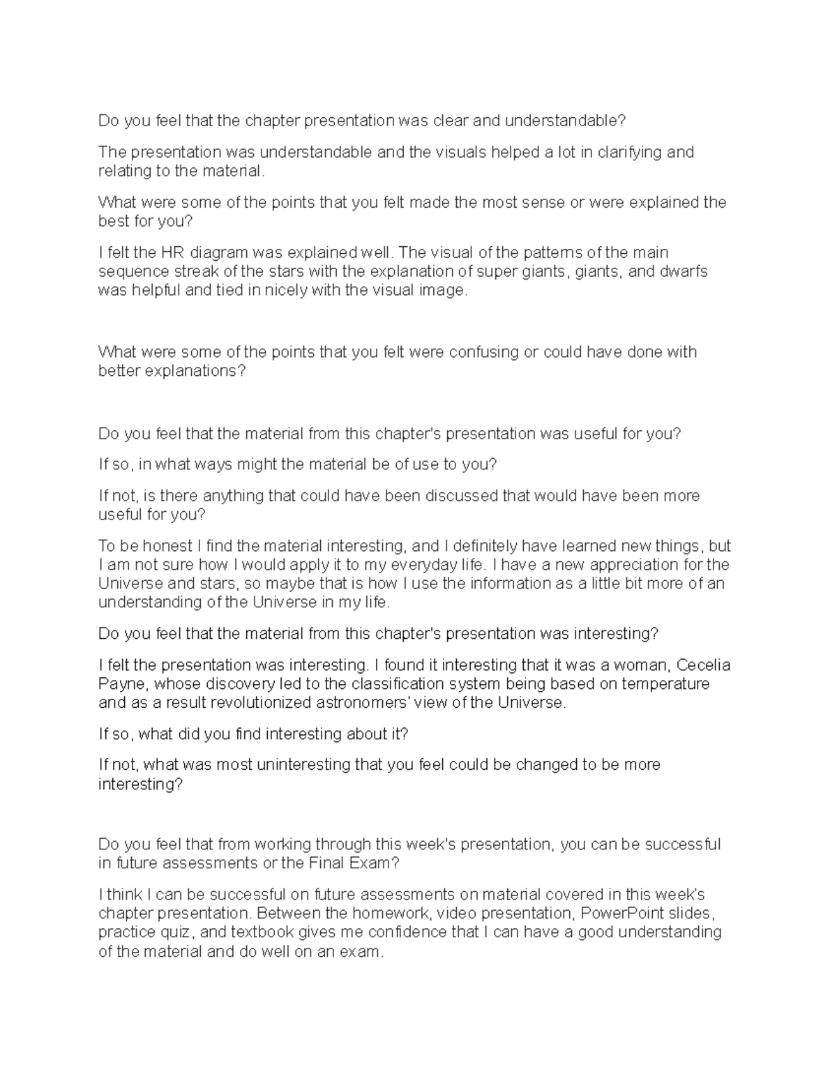 Phys EC - Notes - Do you feel that the chapter presentation was clear ...