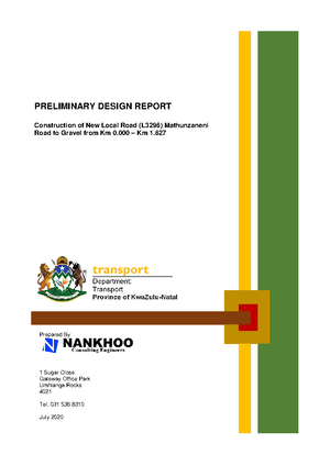 Appendix 22 Civil Engineering Design Report - APPENDIX 2 2 CIVIL ...