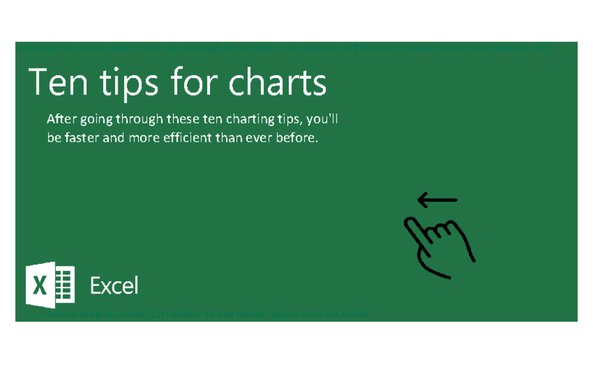 Excel Charts Tips - Instructions for screen readers: After you go ...
