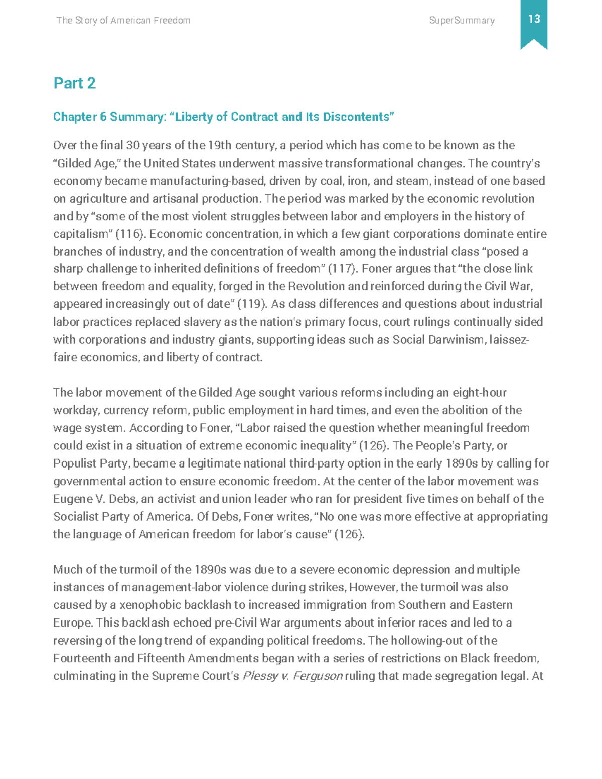 The Story of American Freedom - Super Summary Study Guide 2 14 - Part 2 ...