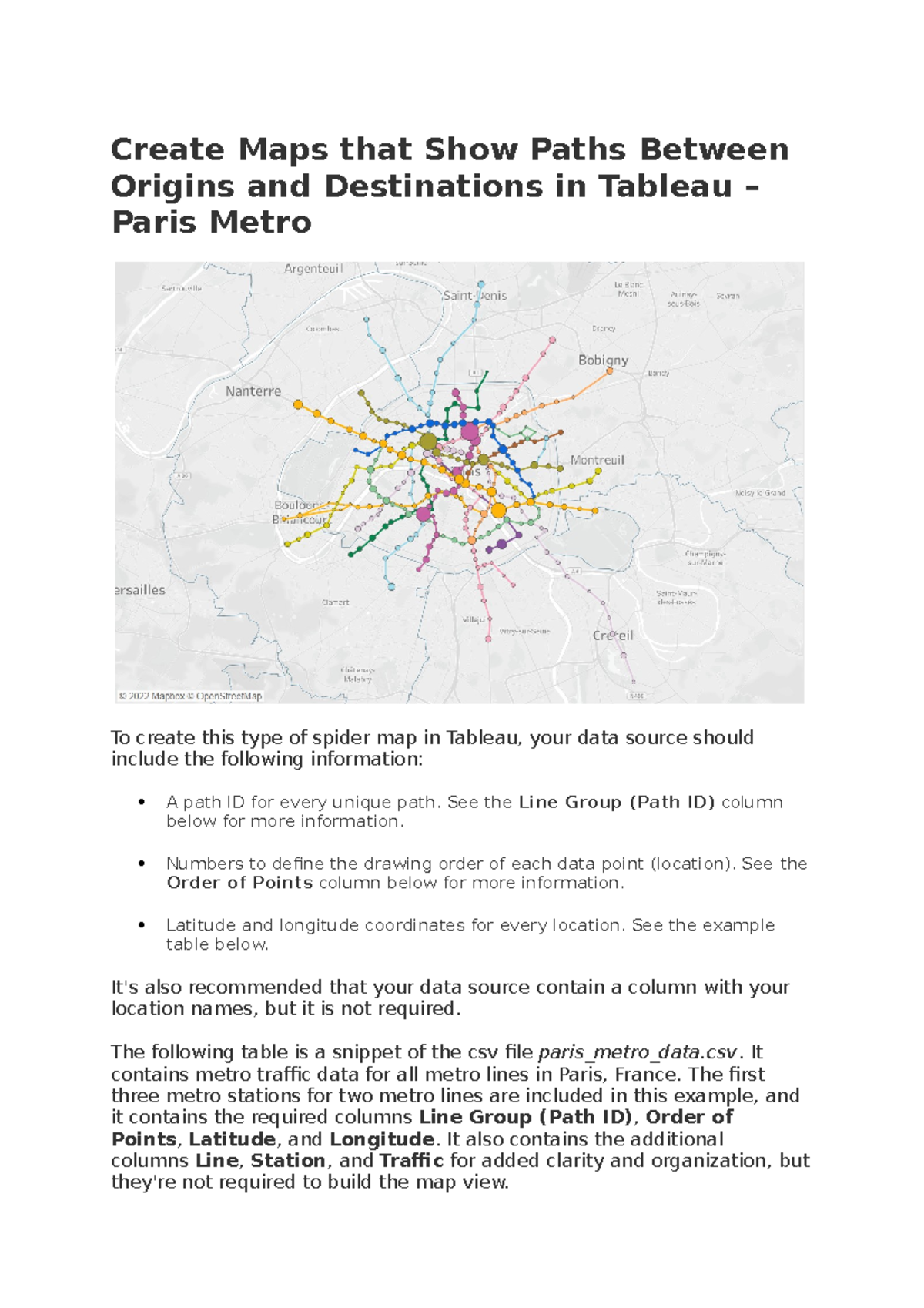 Creating origin destination maps paris metro intro instructions ...