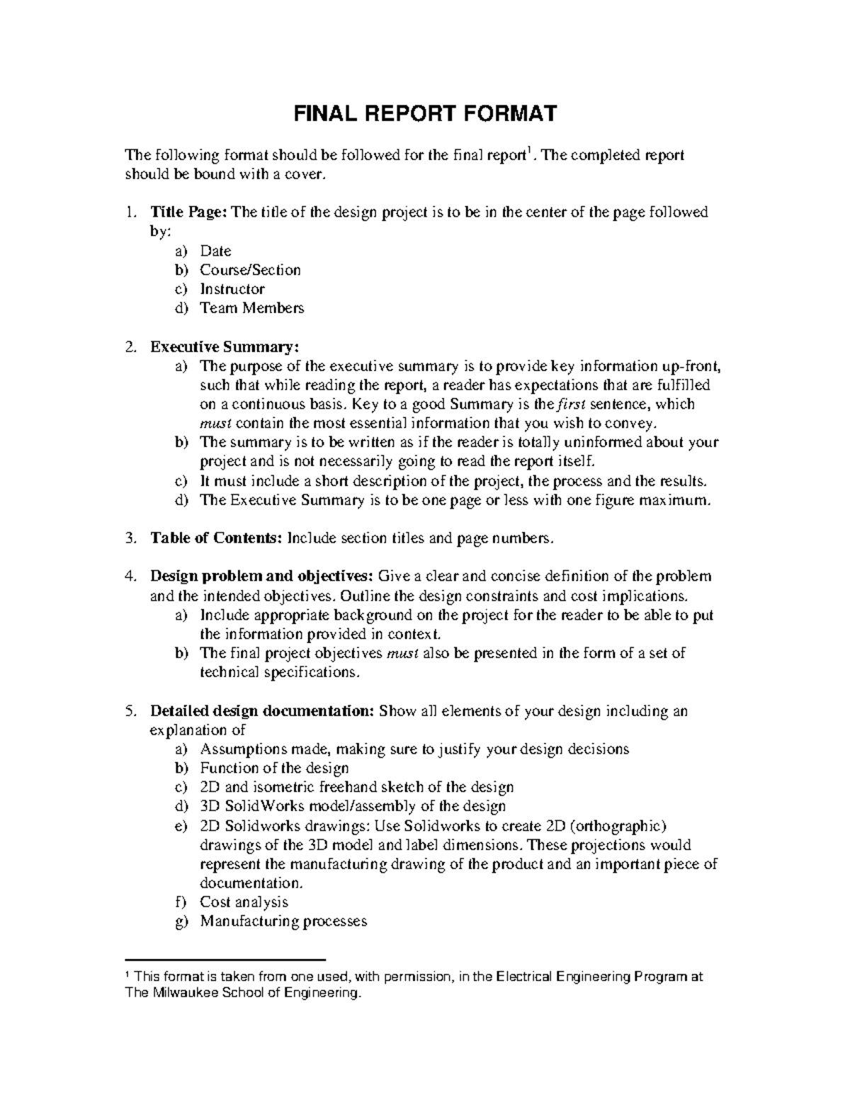 CPSC 1091 - Project Final Report Format - FINAL REPORT FORMAT The ...