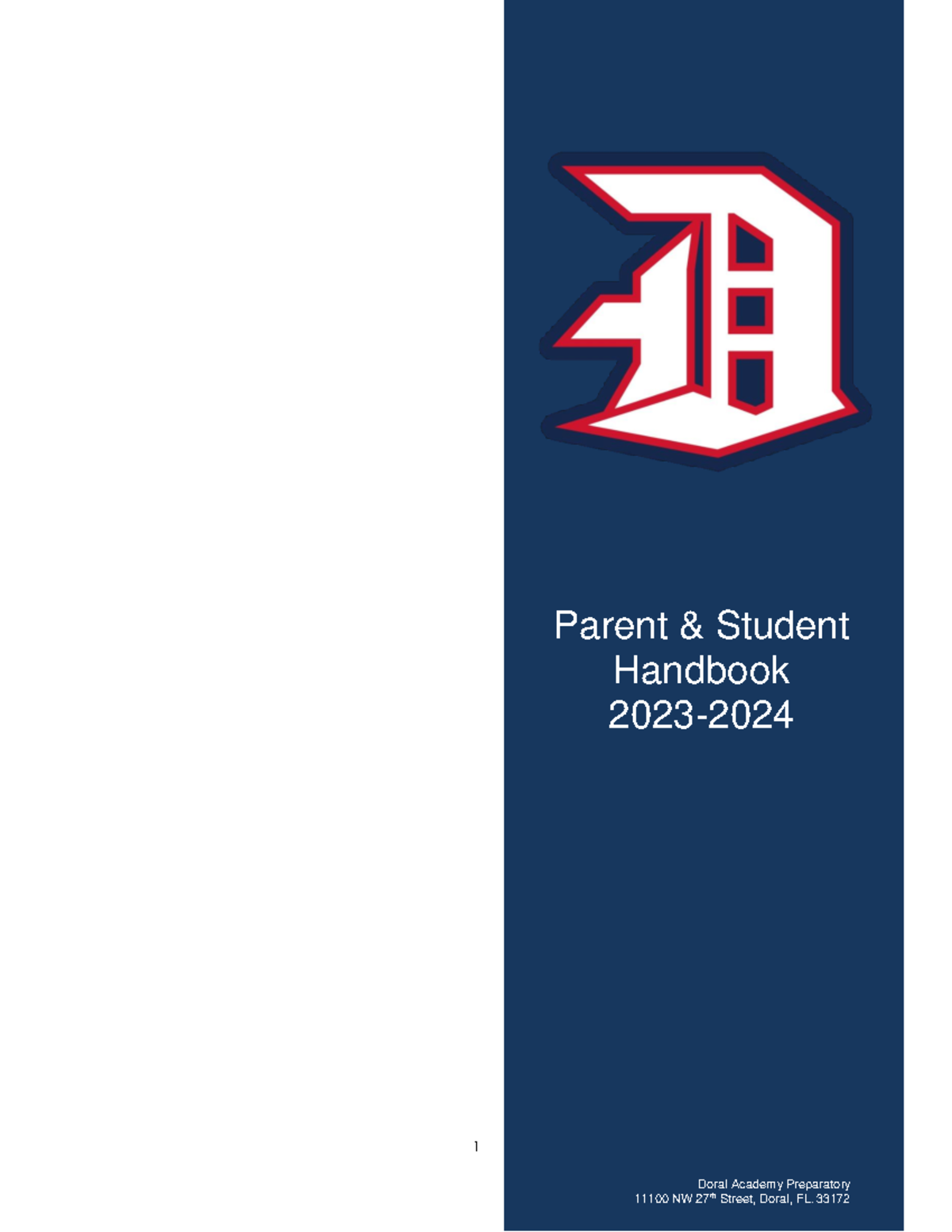 Parent Student Handbook 2023-2024 - 1 Parent & Student Handbook 2023 ...