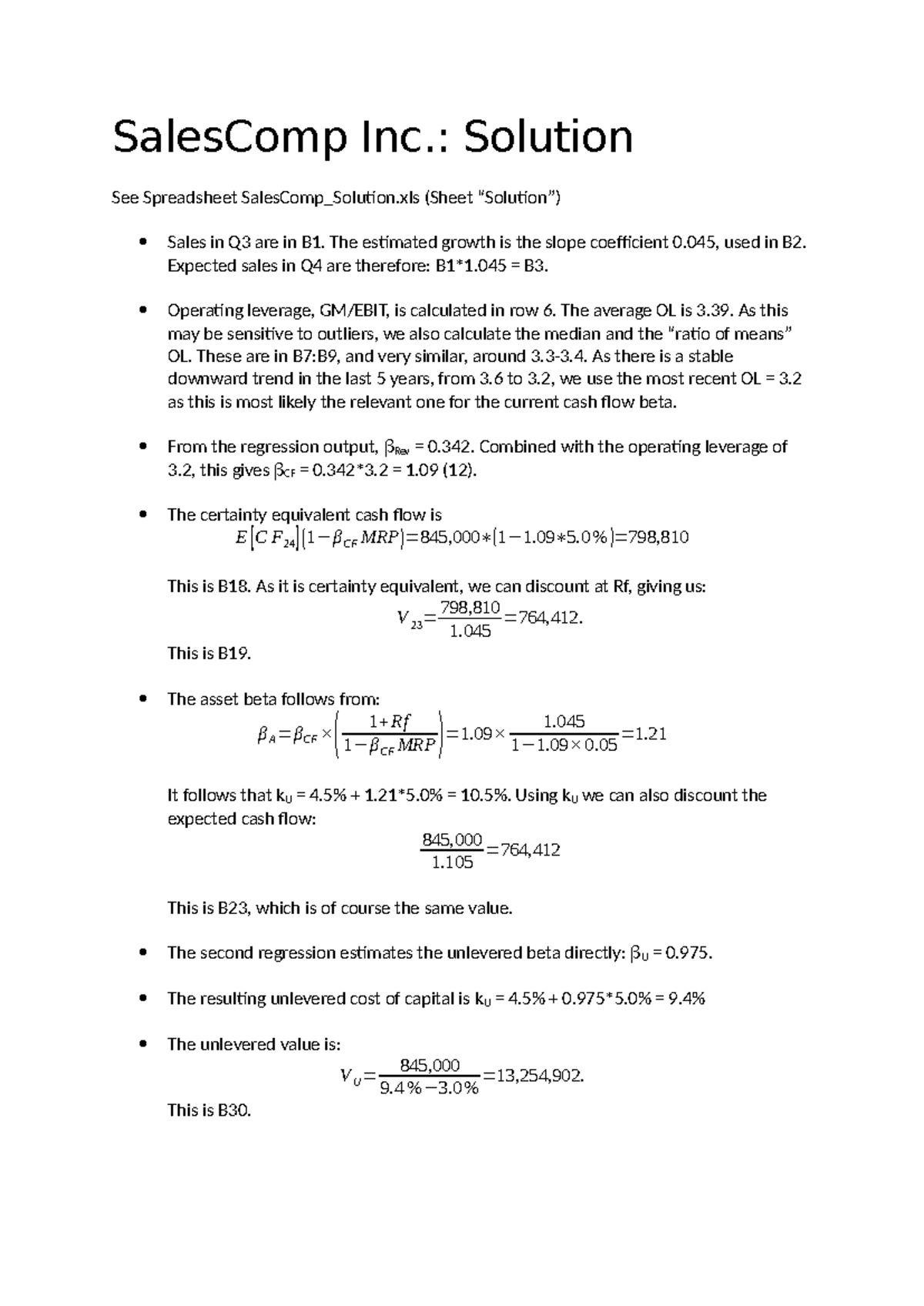 Sales Comp Solution - SalesComp Inc.: Solution See Spreadsheet ...