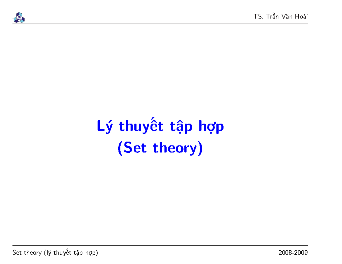 Talk set-theory - Talk set-theory - Lý thuyết tập hợp (Set theory) Ý ...