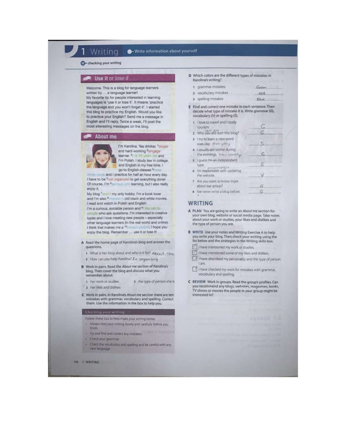 Students Writing 1 - ING - ingles - Studocu
