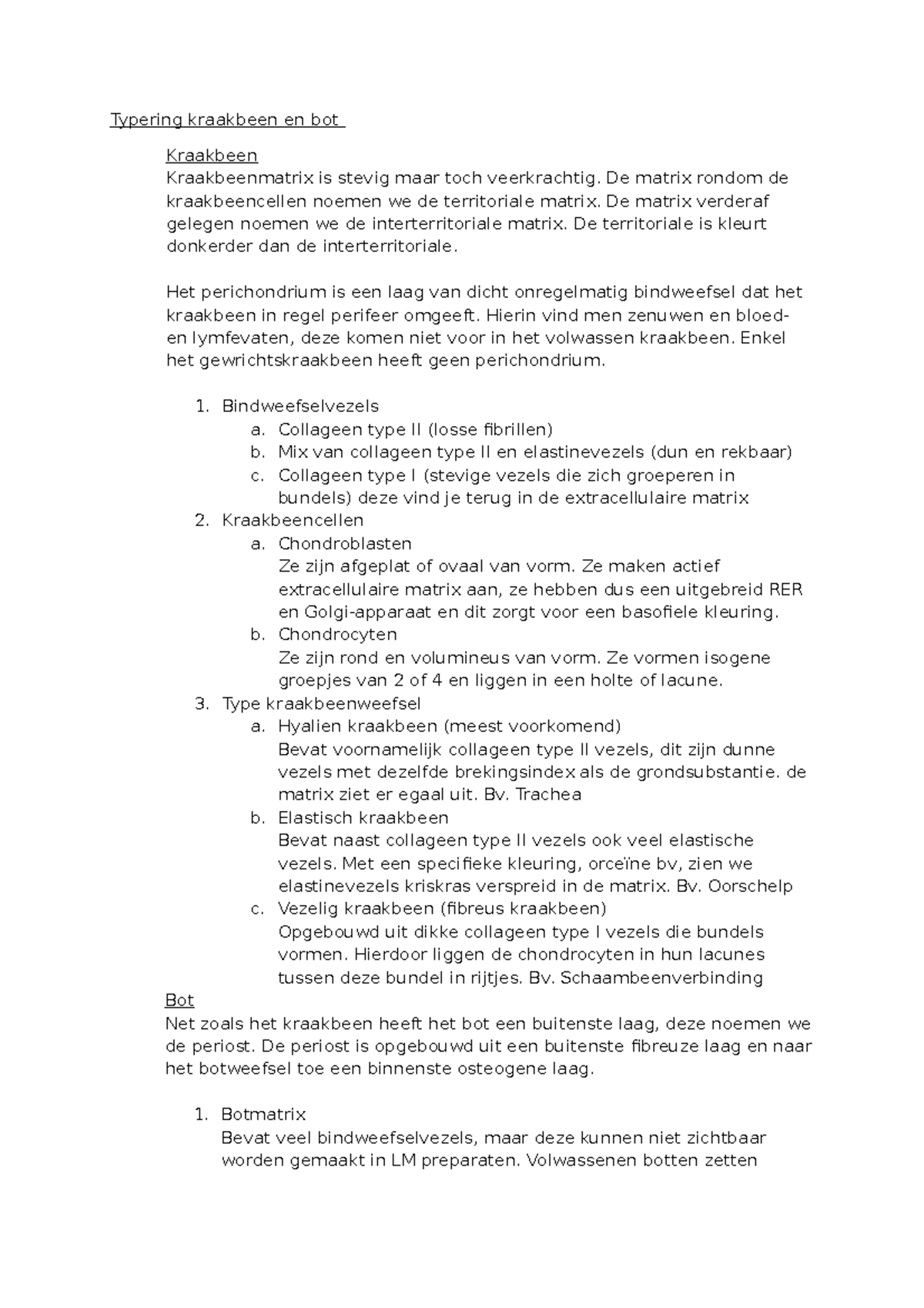 Practicum 5: Typering kraakbeen en bot - Typering kraakbeen en bot ...