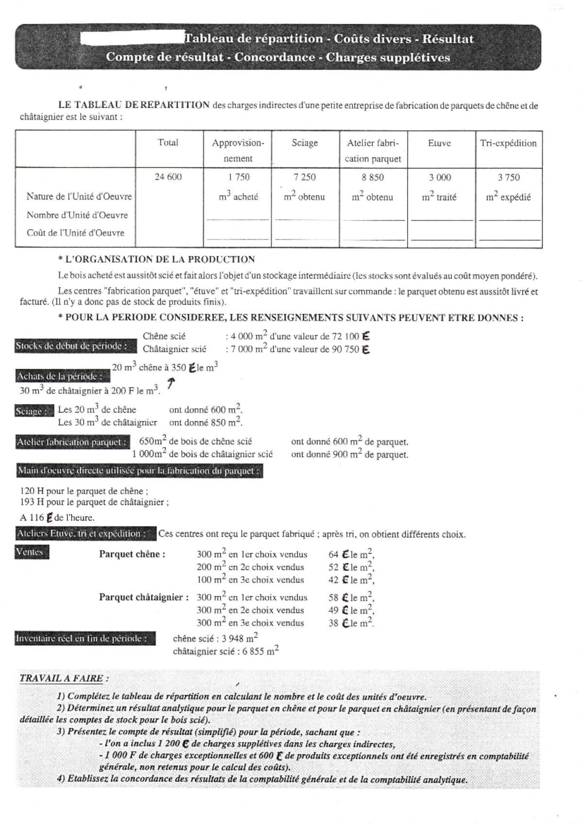 1 - Exercice de cout complet - controle de gestion - Studocu
