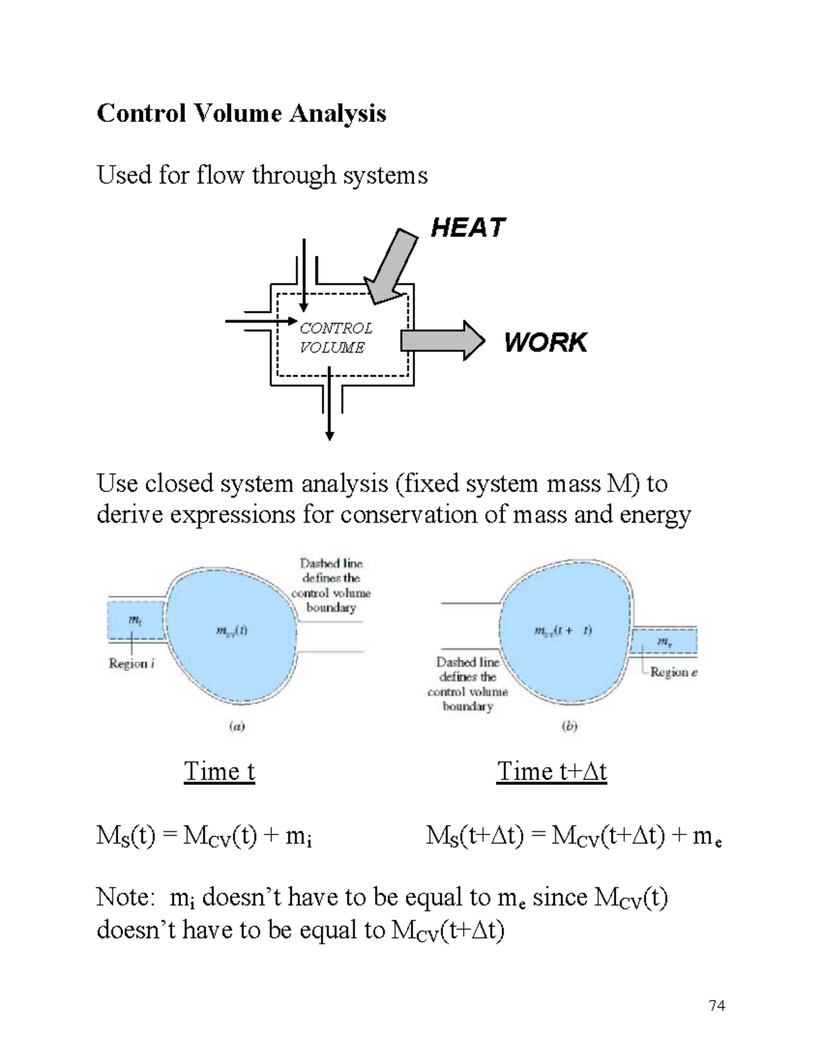 Lect12-13 - Lecture notes 12-13 - Control Volume Analysis Used for flow ...