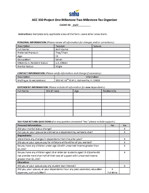 Module 4 Assignment: Project One Milestone Two - ACC 330 Project One Milestone Two Compare three ...