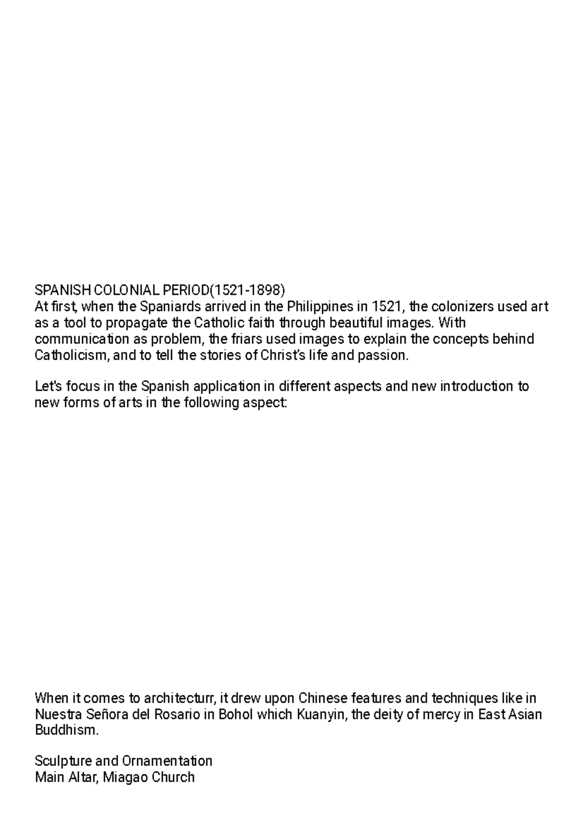 Spanish Colonial Period/history and learnings - Senior High School ...