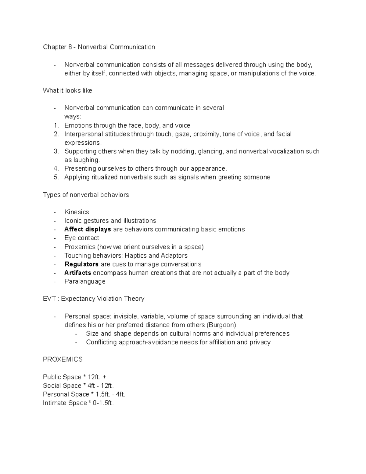Chapter 6 - Nonverbal Communication - Chapter 6 - Nonverbal ...