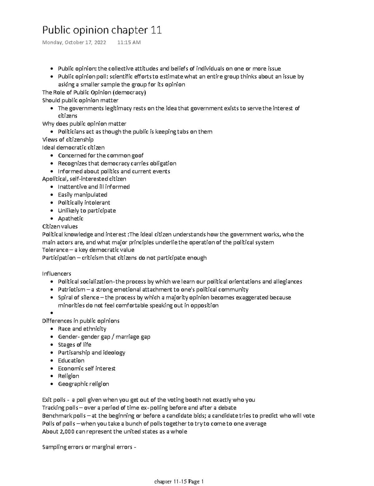 Public opinion chapter 11 - Public opinion: the collective attitudes ...