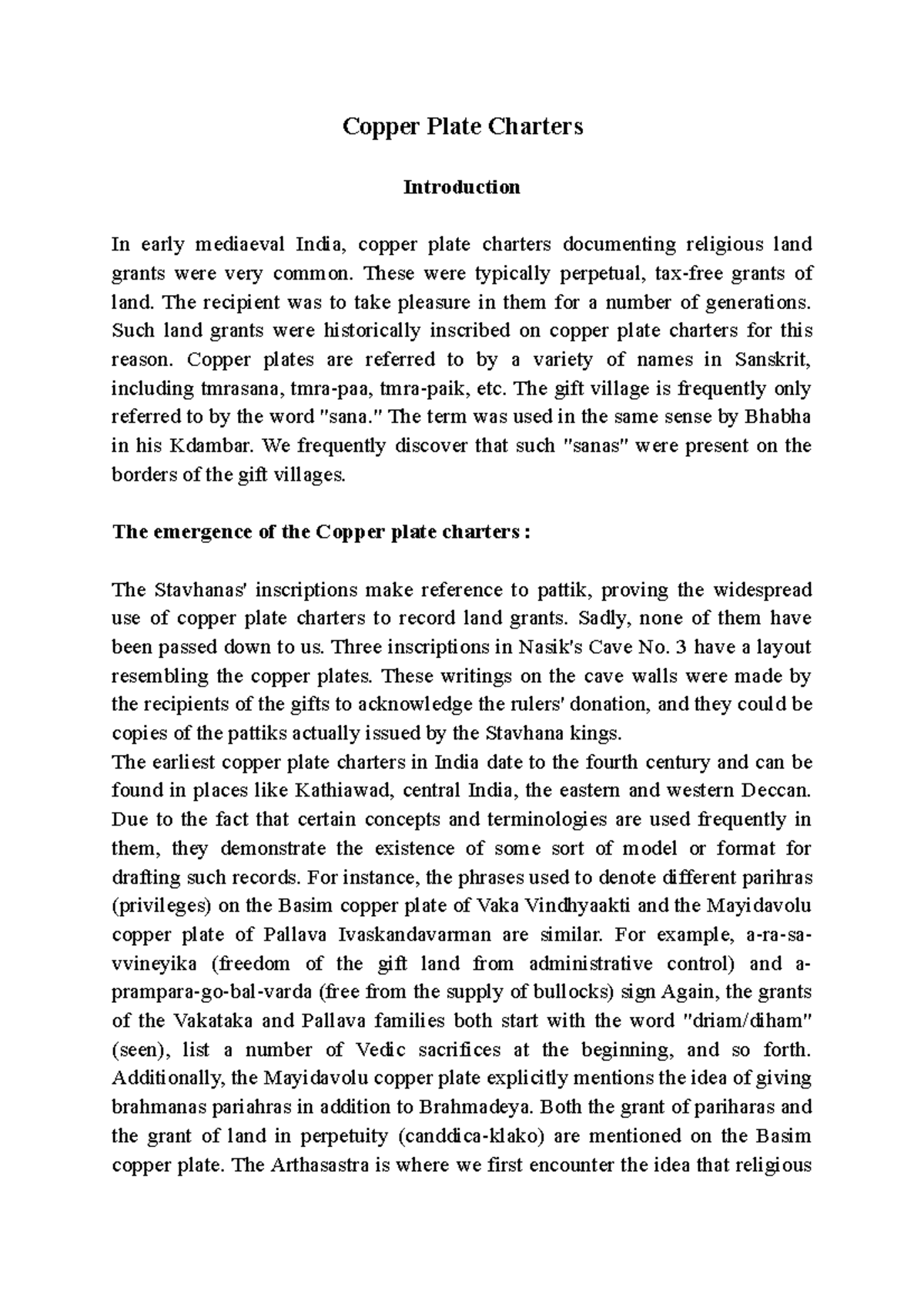 Copper Plate Charters - Copper Plate Charters Introduction In early ...