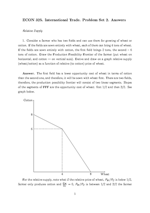 PS1 solution - Problem Set - ECON 325. International Trade. Problem Set 1 Solution Gravity Model ...