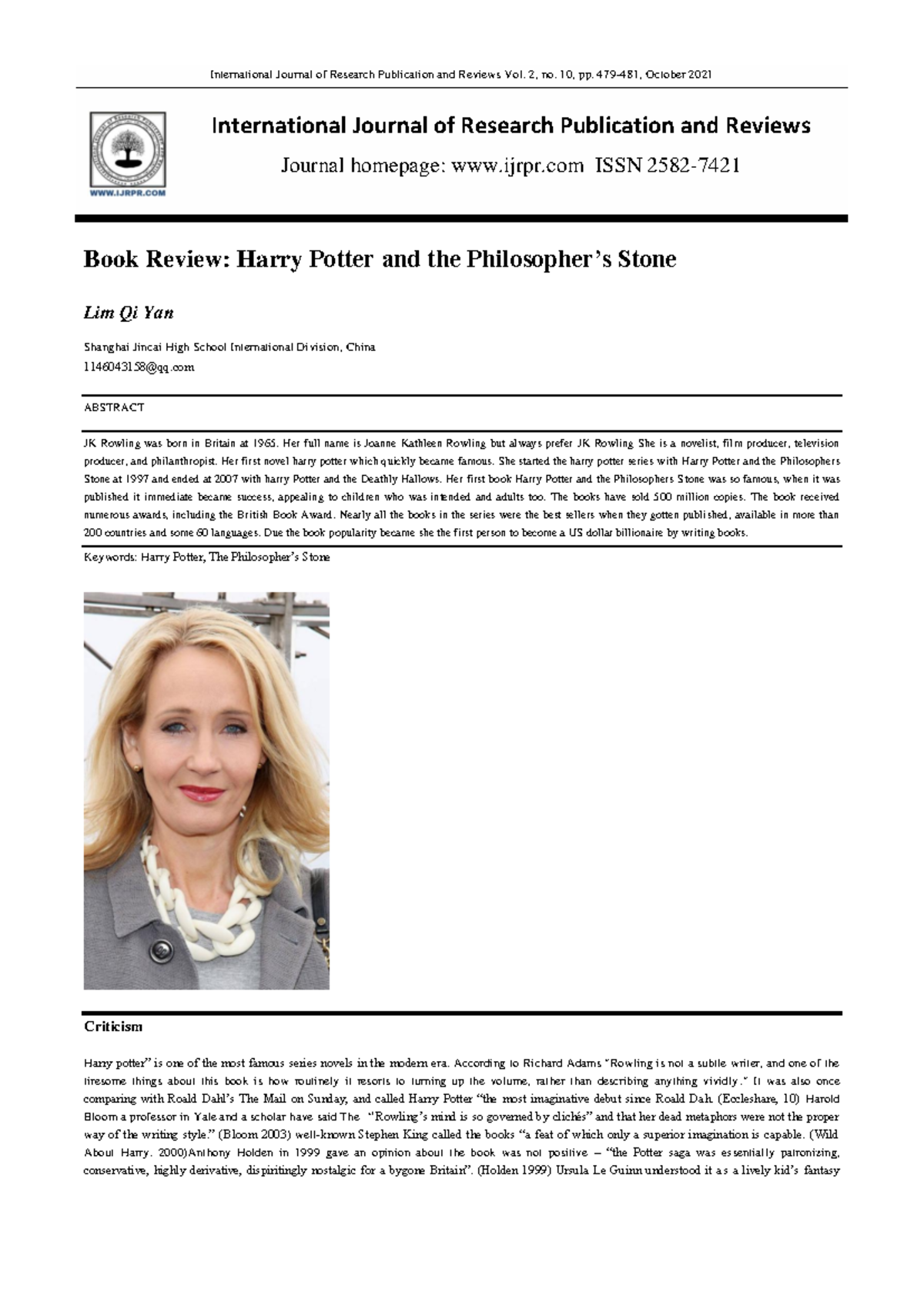 Ijrpr 1535 - I.E Irodov Great Book for Advance Concept & Practice ...